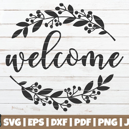 Welcome SVG Cut File Commercial Use Instant Download | Etsy