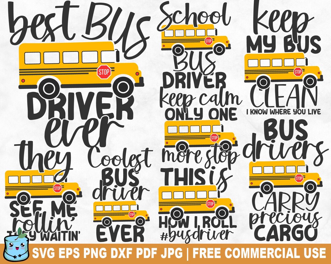 School Bus Driver SVG Bundle, Best Bus Driver SVG Cut File for Cricut ...