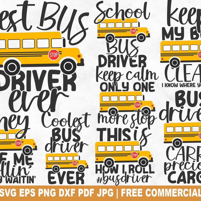 Bus Driver Svg - Etsy