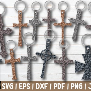 Crosses Key Fob SVG Bundle | Cross Keychains SVG Templates | Commercial ...