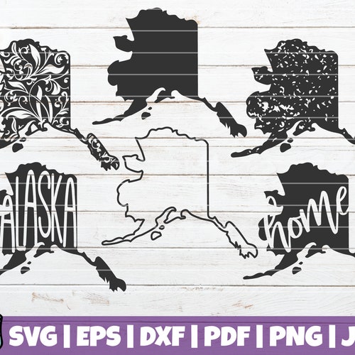 Alaska State SVG Bundle SVG Cut Files Commercial Use - Etsy