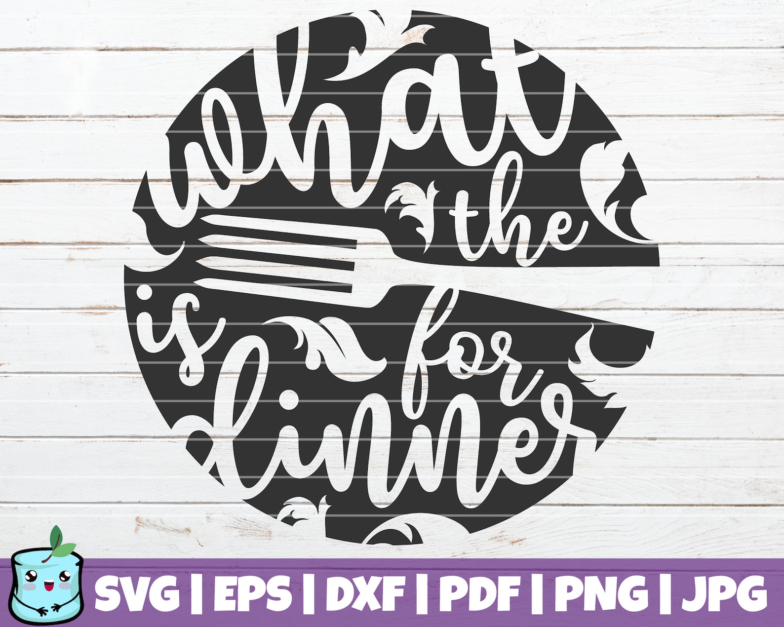 What the Fork is for Dinner SVG Cut File Commercial Use - Etsy