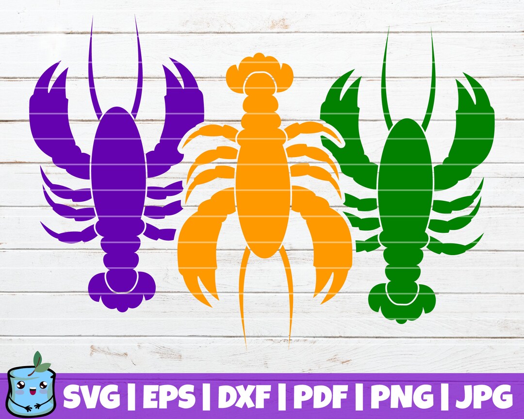 Mardi Gras Crawfish SVG Cut File Commercial Use Instant Download ...