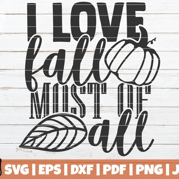 I Love Fall Most of All Printable - Etsy