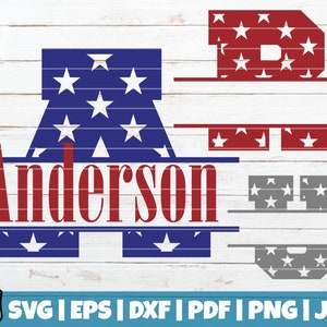 Stars Monogram Letters SVG Cut File SVG Bundle Commercial Use Instant ...