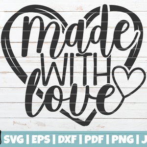 Made With Love SVG Cut File Commercial Use Instant | Etsy