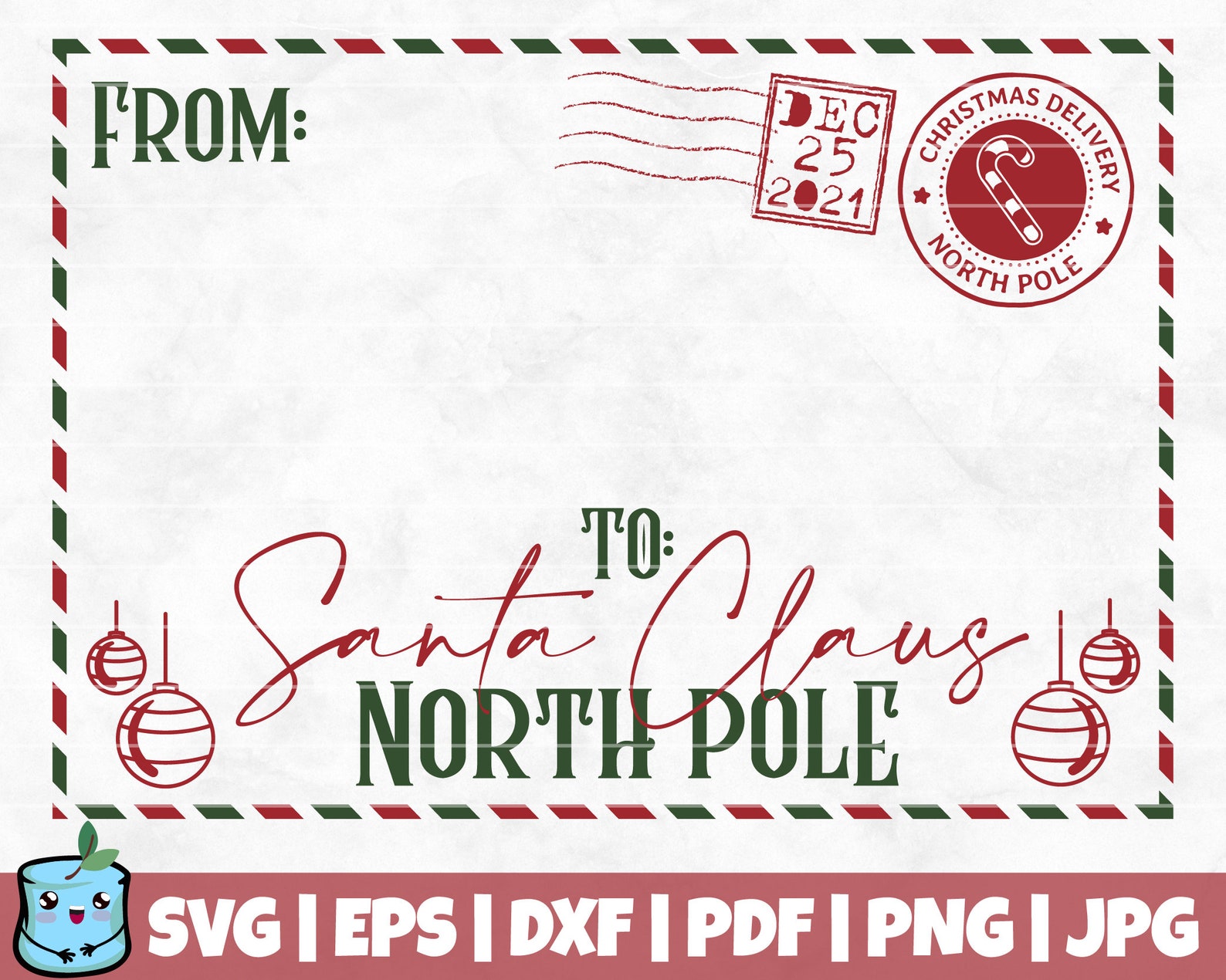 To Santa Claus North Pole SVG Cut File Instant Download | Etsy