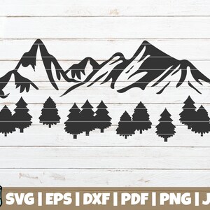 Mountain View SVG Cut File Commercial Use Instant Download - Etsy