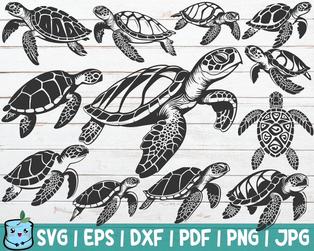 Sea Turtles SVG Bundle Ocean Life SVG Cut Files Instant Download ...