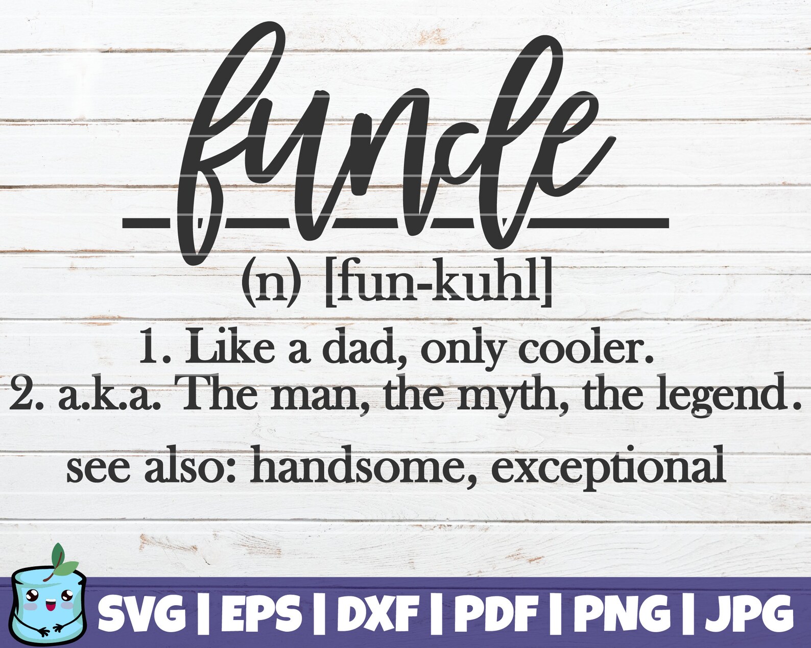 Funcle Definition SVG Cut File Commercial Use Instant - Etsy