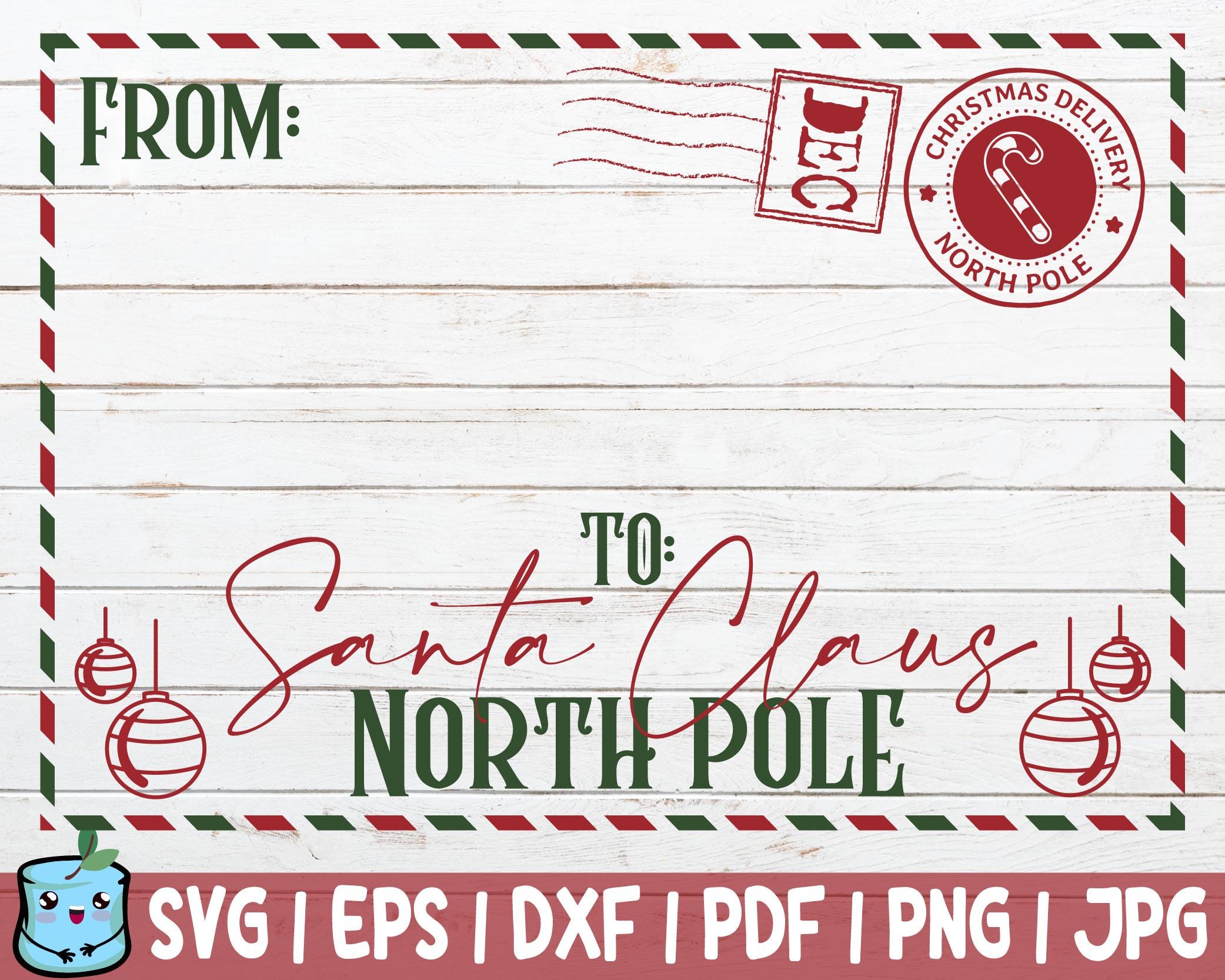 To Santa Claus North Pole SVG Cut File Instant Download Vector Clip Art ...
