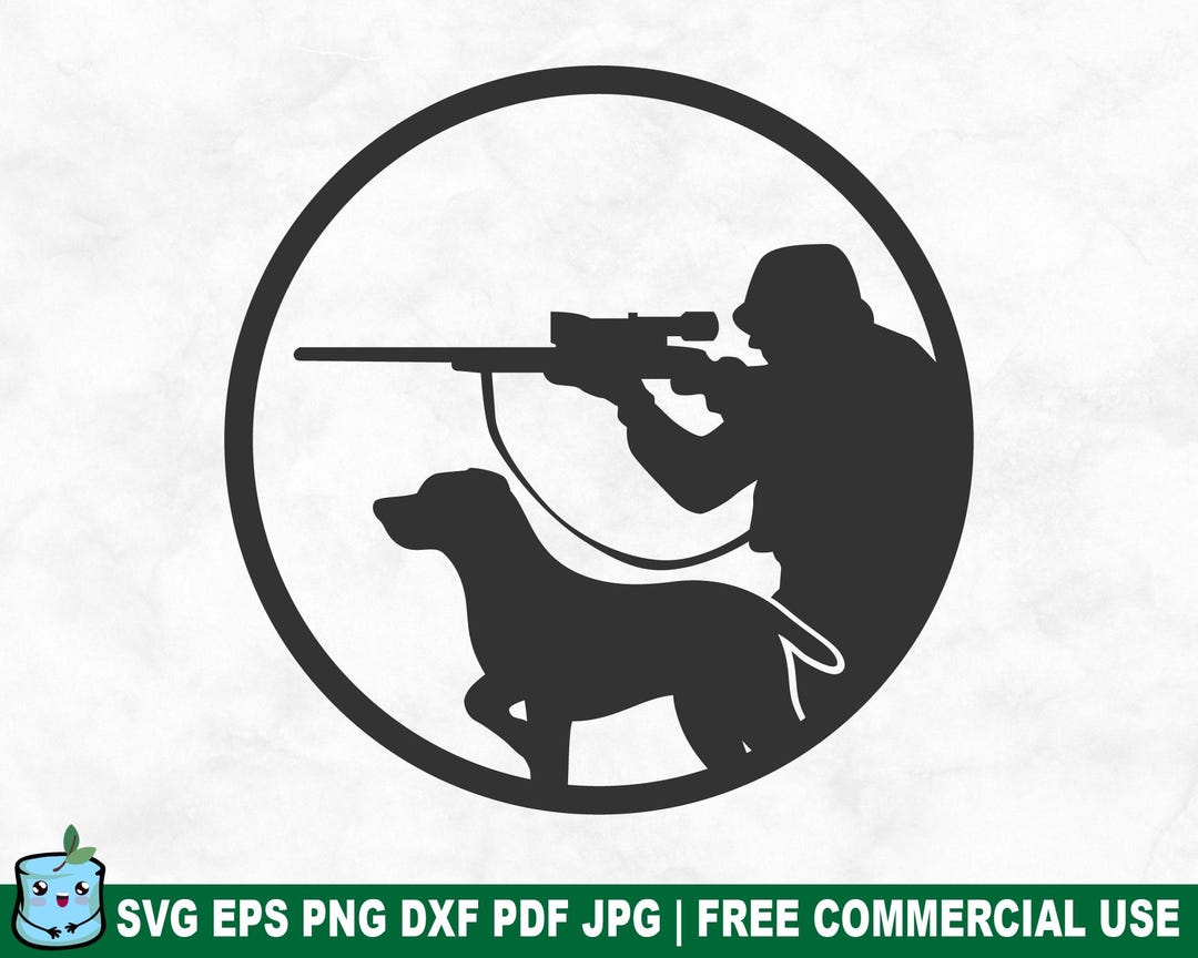 Hunter With Dog SVG Cut File, Hunting Hunter SVG for Cricut Silhouette ...