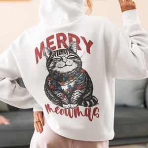Merry Meowmas Sublimation Design | Retro Christmas Cat | PNG Clip Art ...