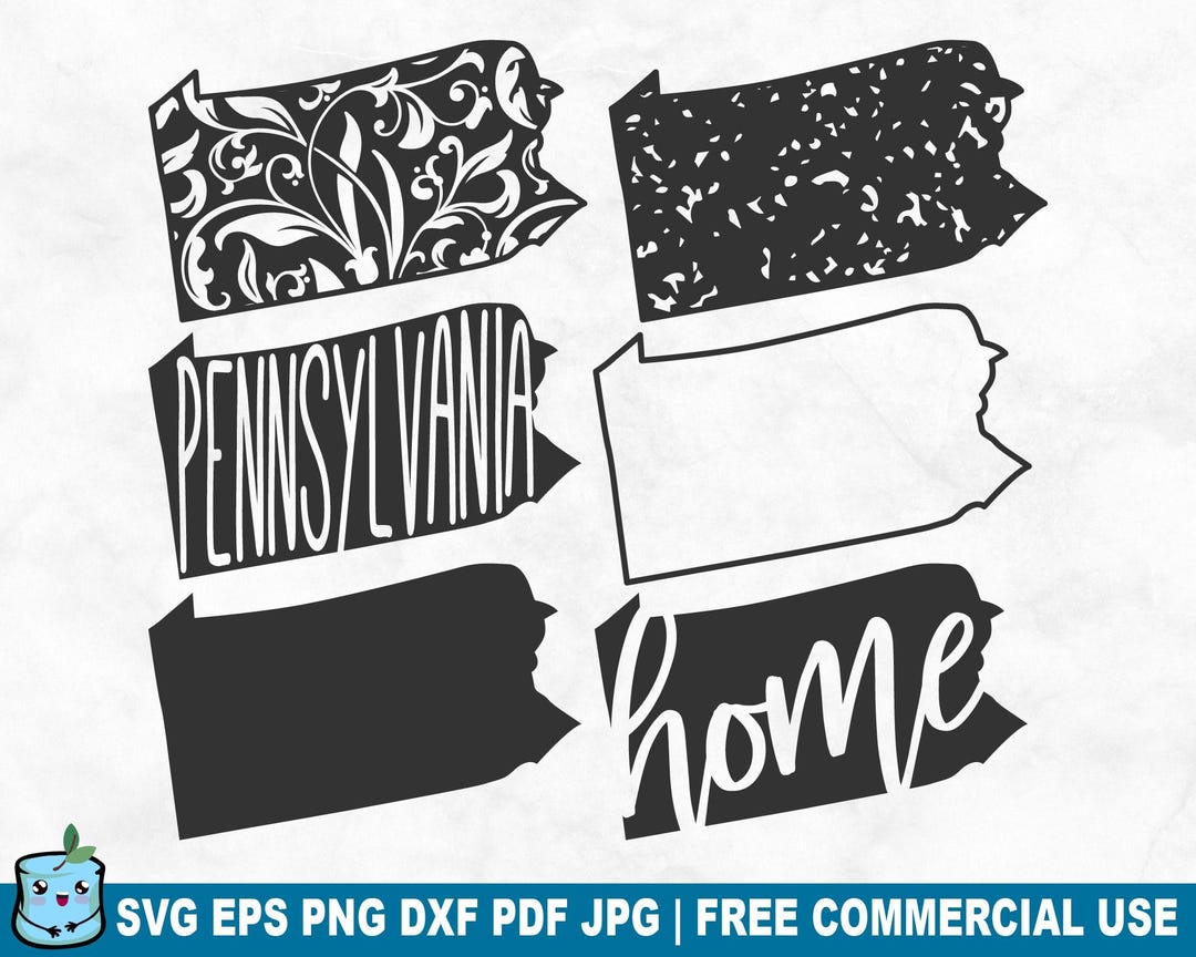 Pennsylvania State SVG Bundle | SVG Cut Files | Commercial Use ...