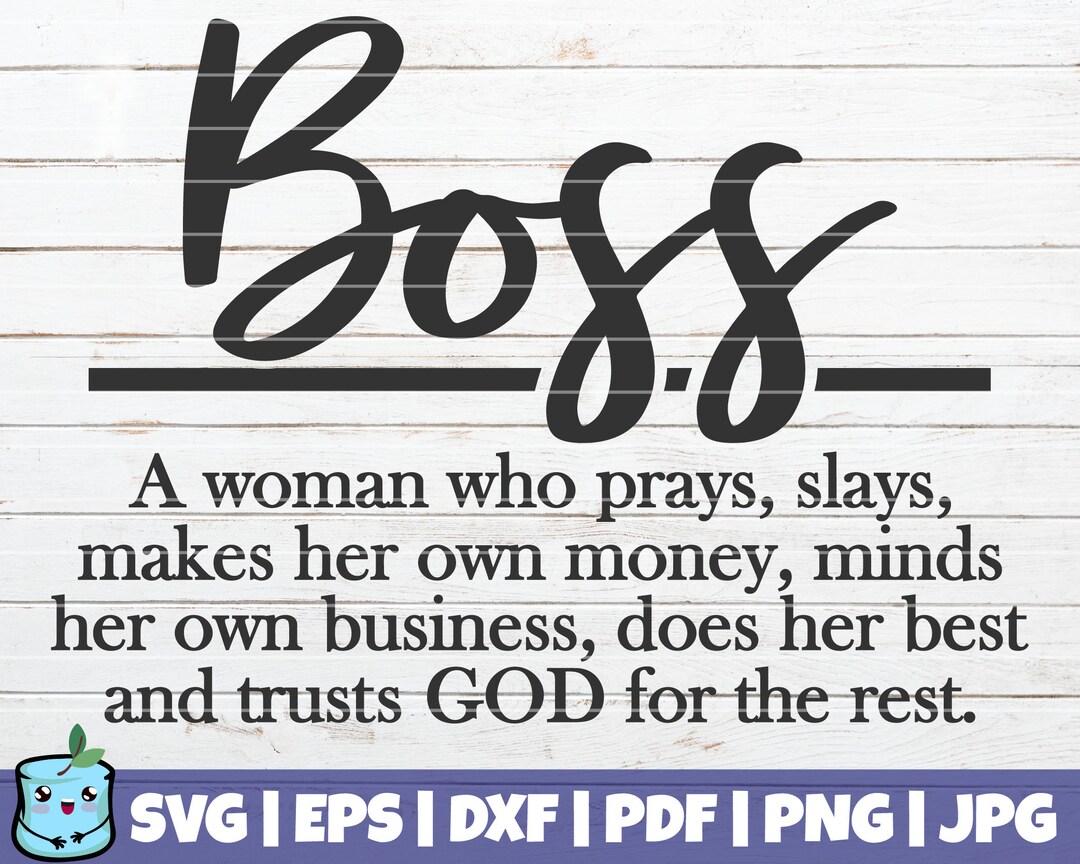 Definición de jefe SVG Cut File / Definición de mujer / uso - Etsy México