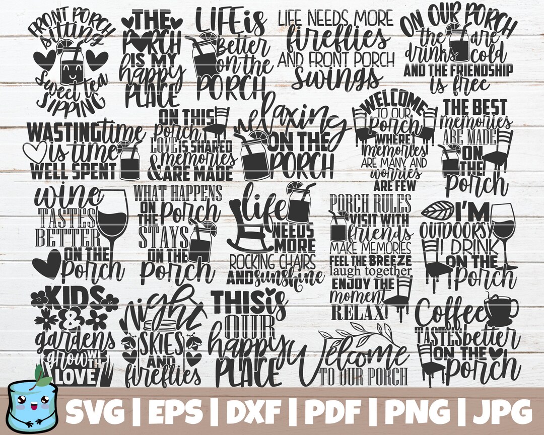 Porch SVG Bundle Porch Sign SVG Cut Files Commercial Use - Etsy Canada