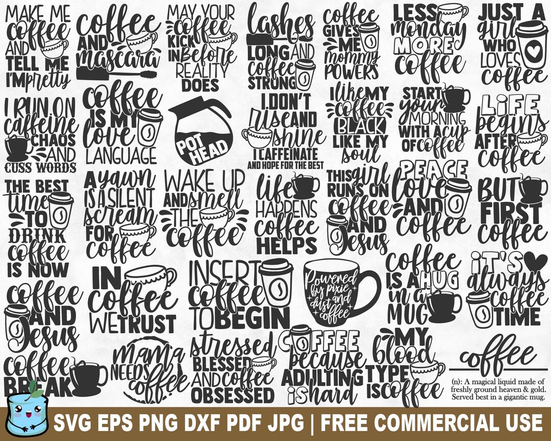 Coffee SVG Bundle | Love Coffee SVG Cut Files | Commercial Use ...