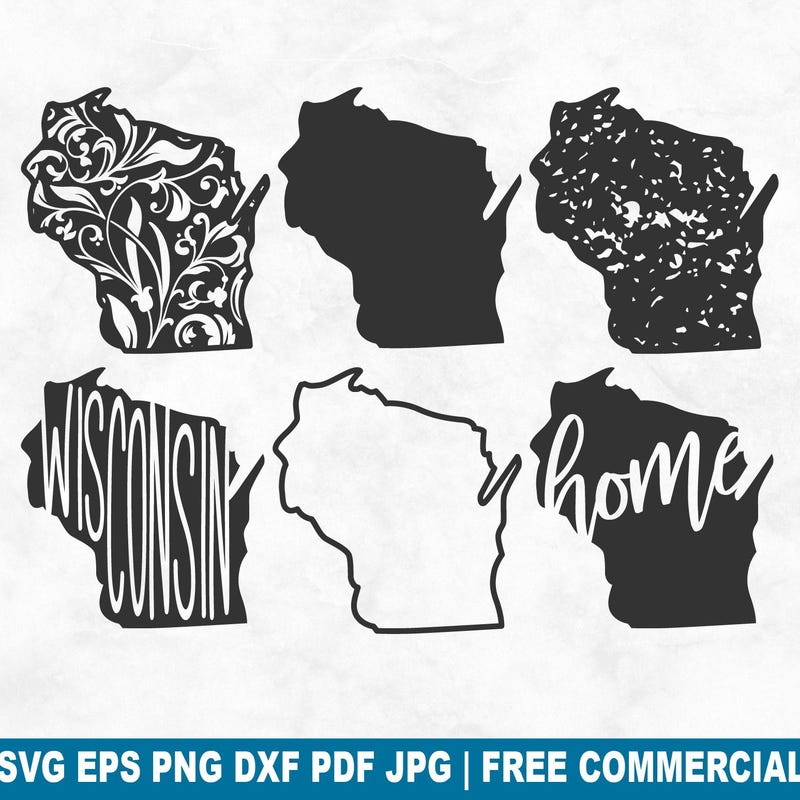 Wisconsin Svg - Etsy