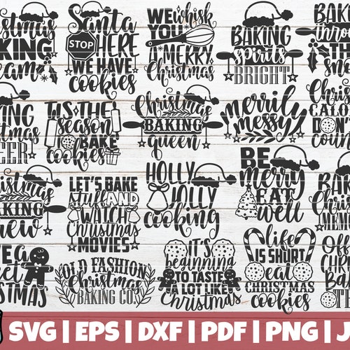 Christmas Baking SVG Bundle / Cut File / Cricut / Commercial - Etsy