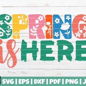 Spring SVG Bundle Spring Flowers SVG Cut Files Commercial Use Printable ...