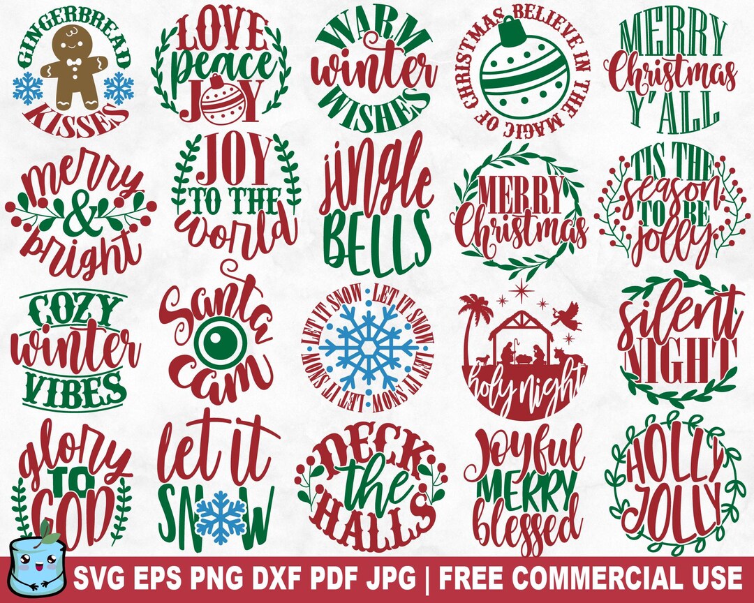 Christmas Decorations SVG Bundle | Holiday SVG Cut Files | Instant ...