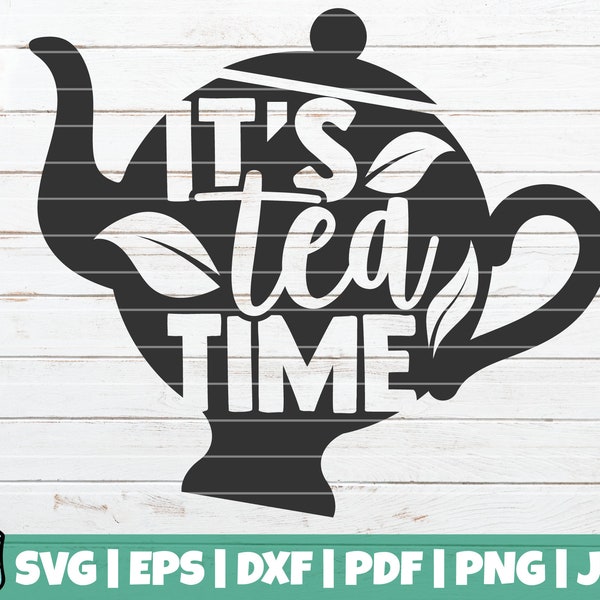 Tea Time Svg - Etsy
