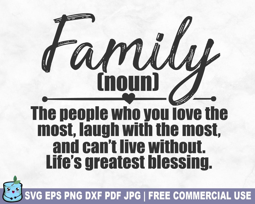 Family Definition SVG Cut File | Instant Download | Commercial Use ...