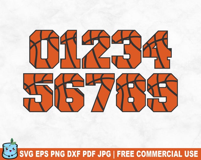 Basketball Numbers SVG | Numbers SVG | Sport Numbers SVG | Basketball ...