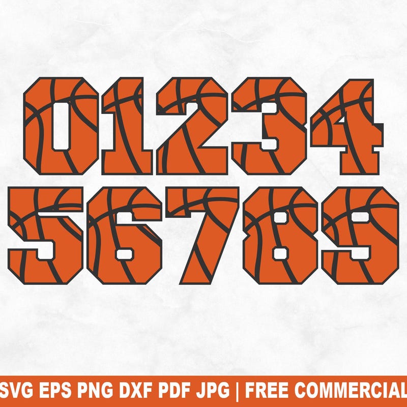 Basketball Numbers Png - Etsy
