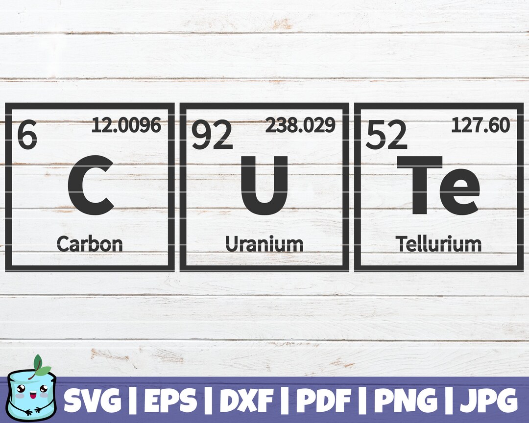 Cute Periodic Table SVG Cut File | Commercial Use | Instant Download ...