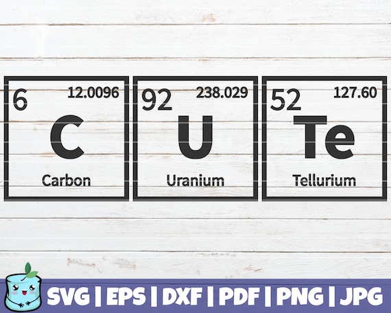 Cute Periodic Table SVG Cut File Commercial Use Instant | Etsy