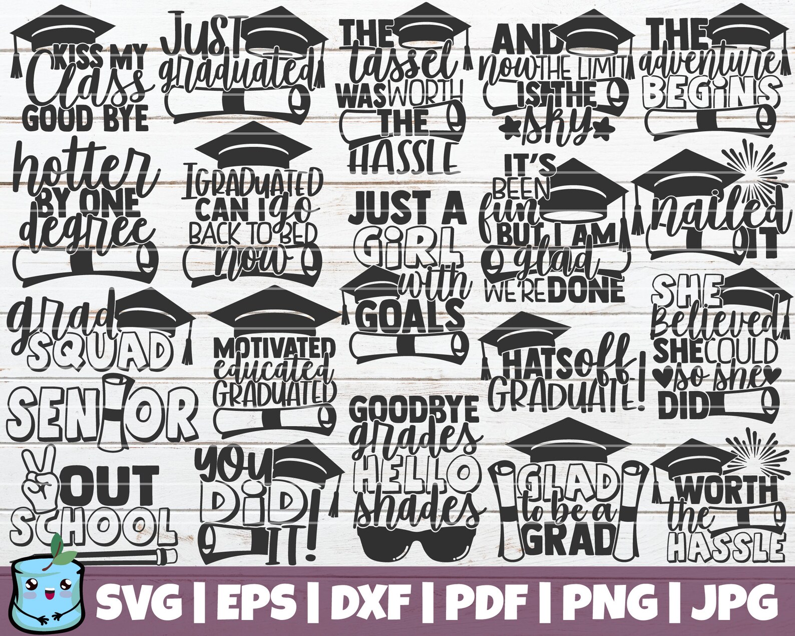 Graduation SVG Bundle Senior SVG Cut Files Commercial Instant Download ...