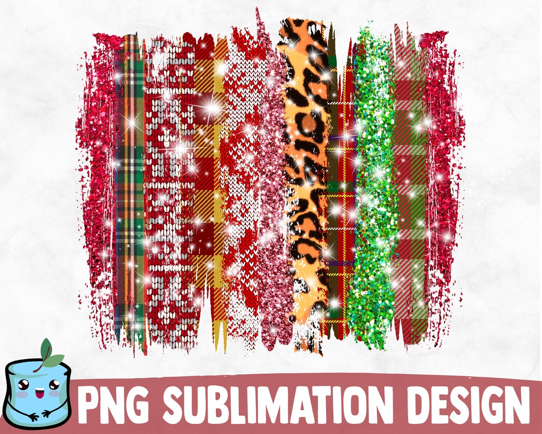 Christmas Brush Strokes Sublimation Design Christmas PNG Print ...