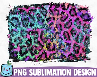 Distressed Blue Purple Leopard Sublimation Background - Etsy