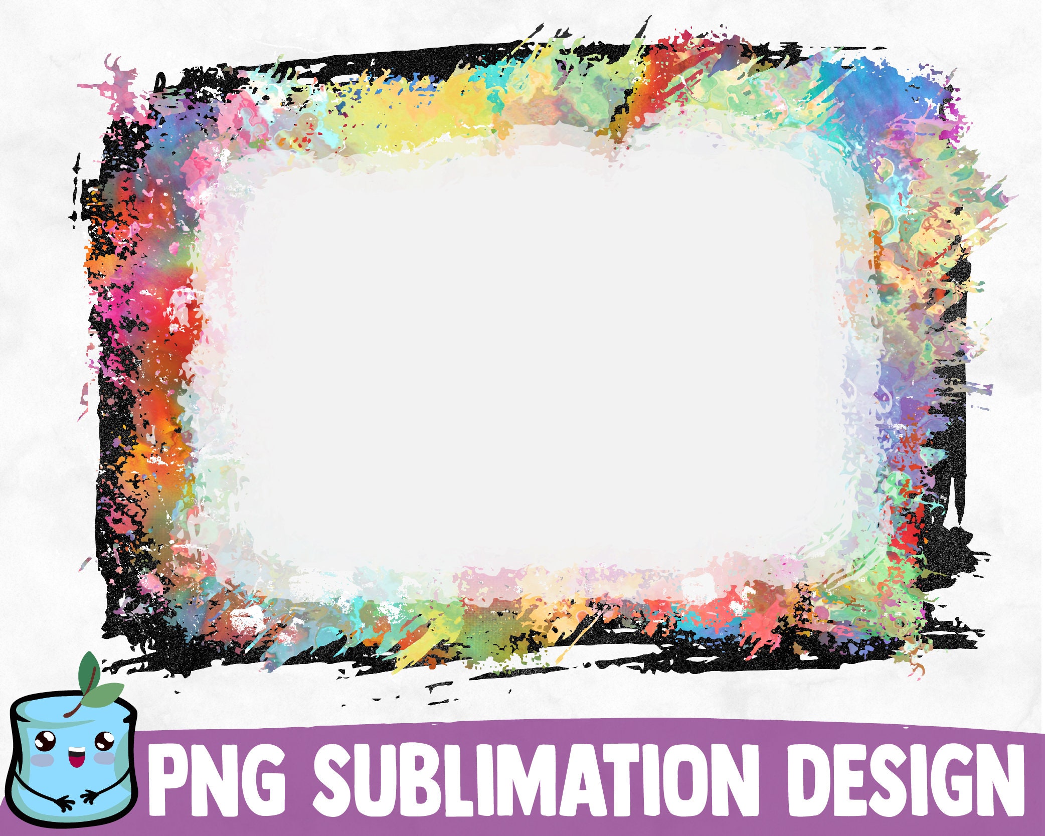 Bleached Sublimation Frames Bundle | Distressed Frames PNG Print ...
