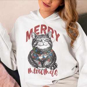 Merry Meowmas Sublimation Design | Retro Christmas Cat | PNG Clip Art ...