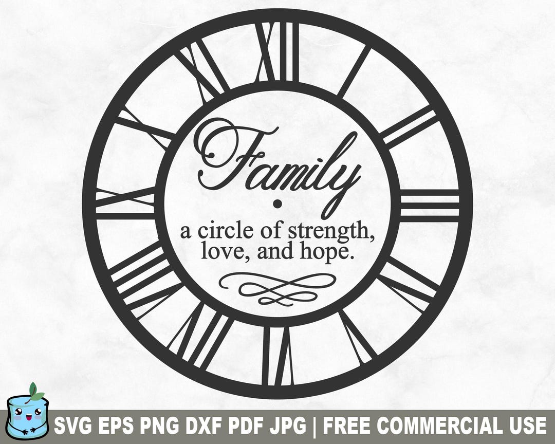 Family A Circle of Strength, Love, and Hope SVG Cut File | Commercial ...
