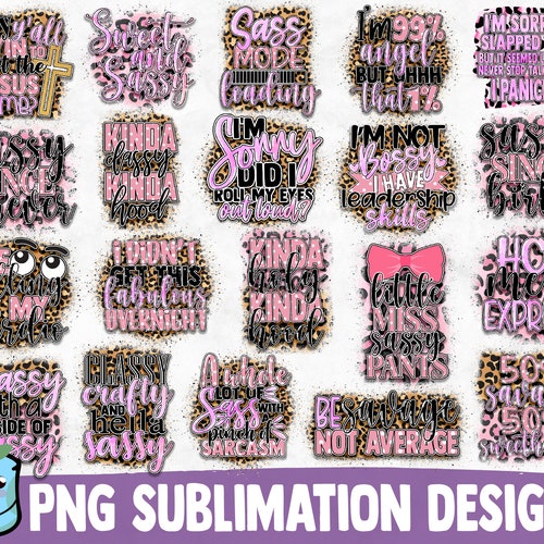 Funny Sarcastic Sublimation Bundle Sassy Sublimation Funny - Etsy