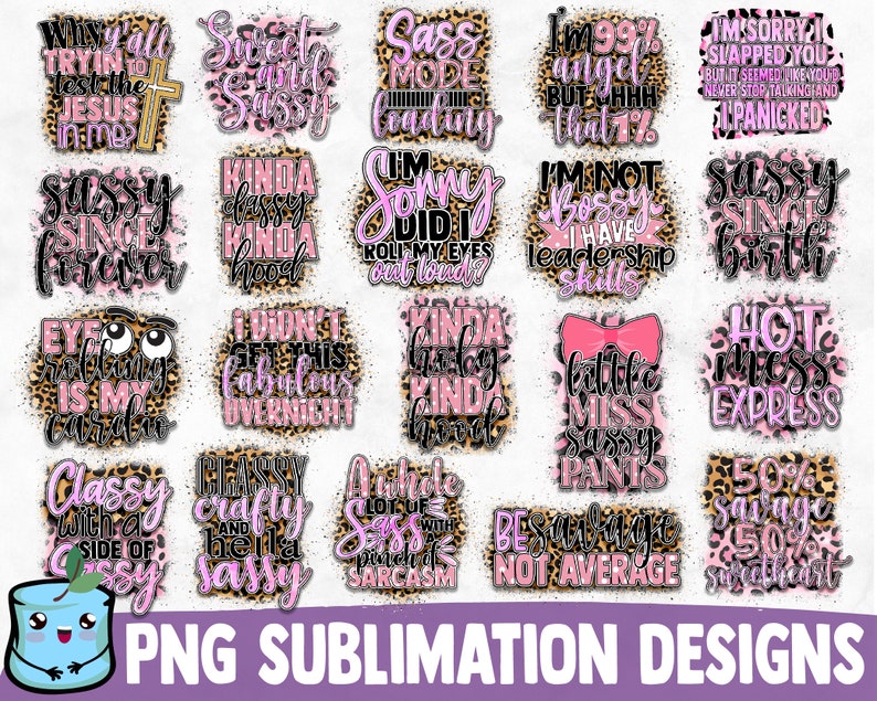 Sassy Sublimation Bundle Sassy Sublimation Designs Funny - Etsy