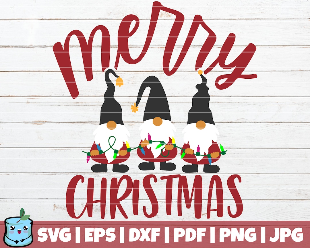 Merry Christmas Gnomes SVG Cut File Instant Download - Etsy