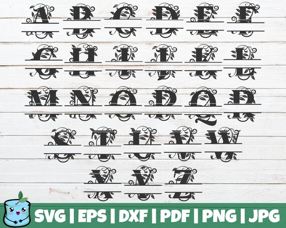 Letters Bundle Decorations Leaf Swirl Alphabet SVG Cut File SVG Letters ...