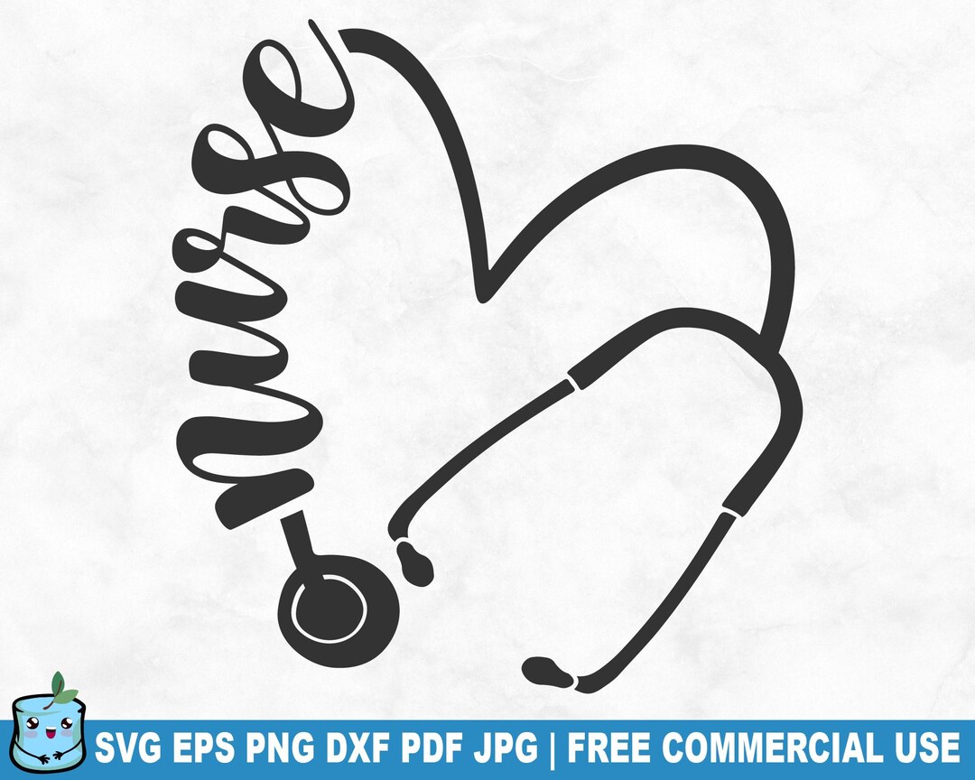 Nurse Heart Stethoscope SVG Cut File, Funny Best Nurse Life SVG for ...