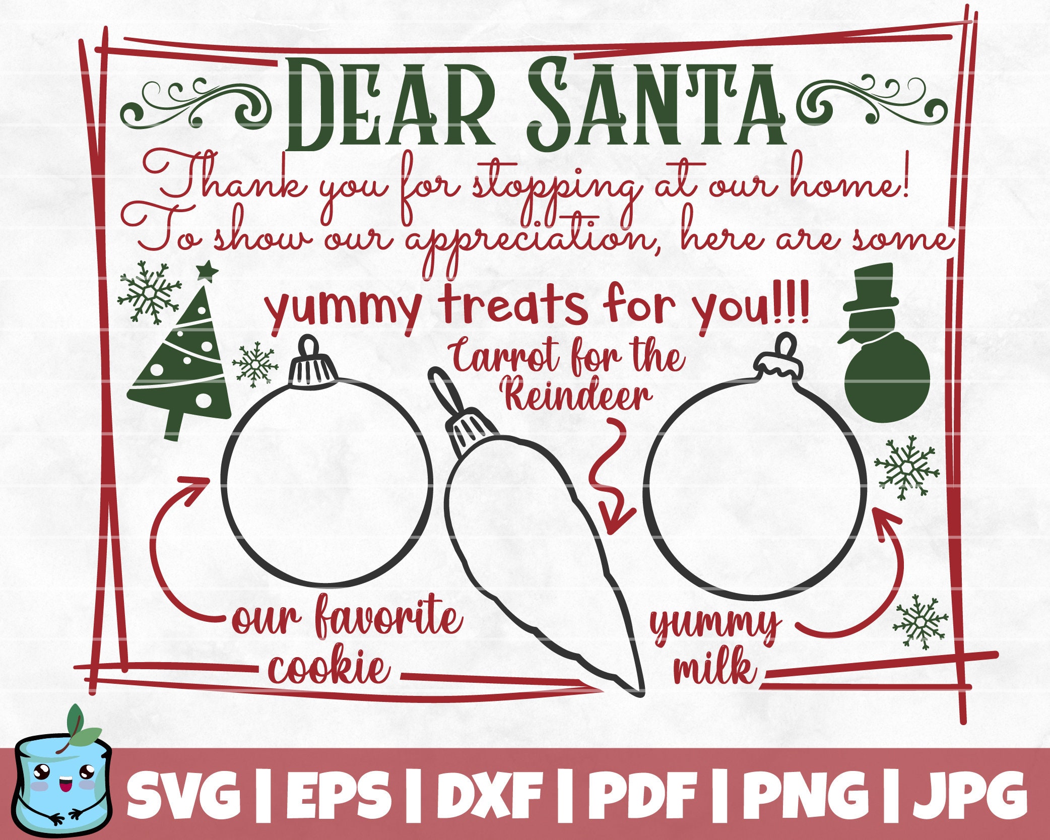 Santa Claus Tray SVG Bundle Christmas Tray Cut File - Etsy