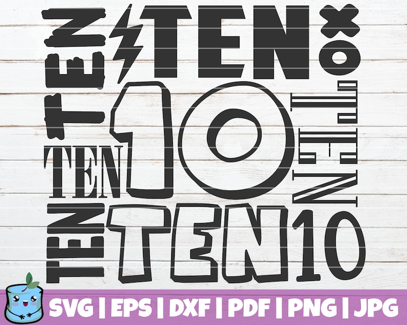 Numbers SVG Bundle SVG Cut Files Commercial Use Instant - Etsy