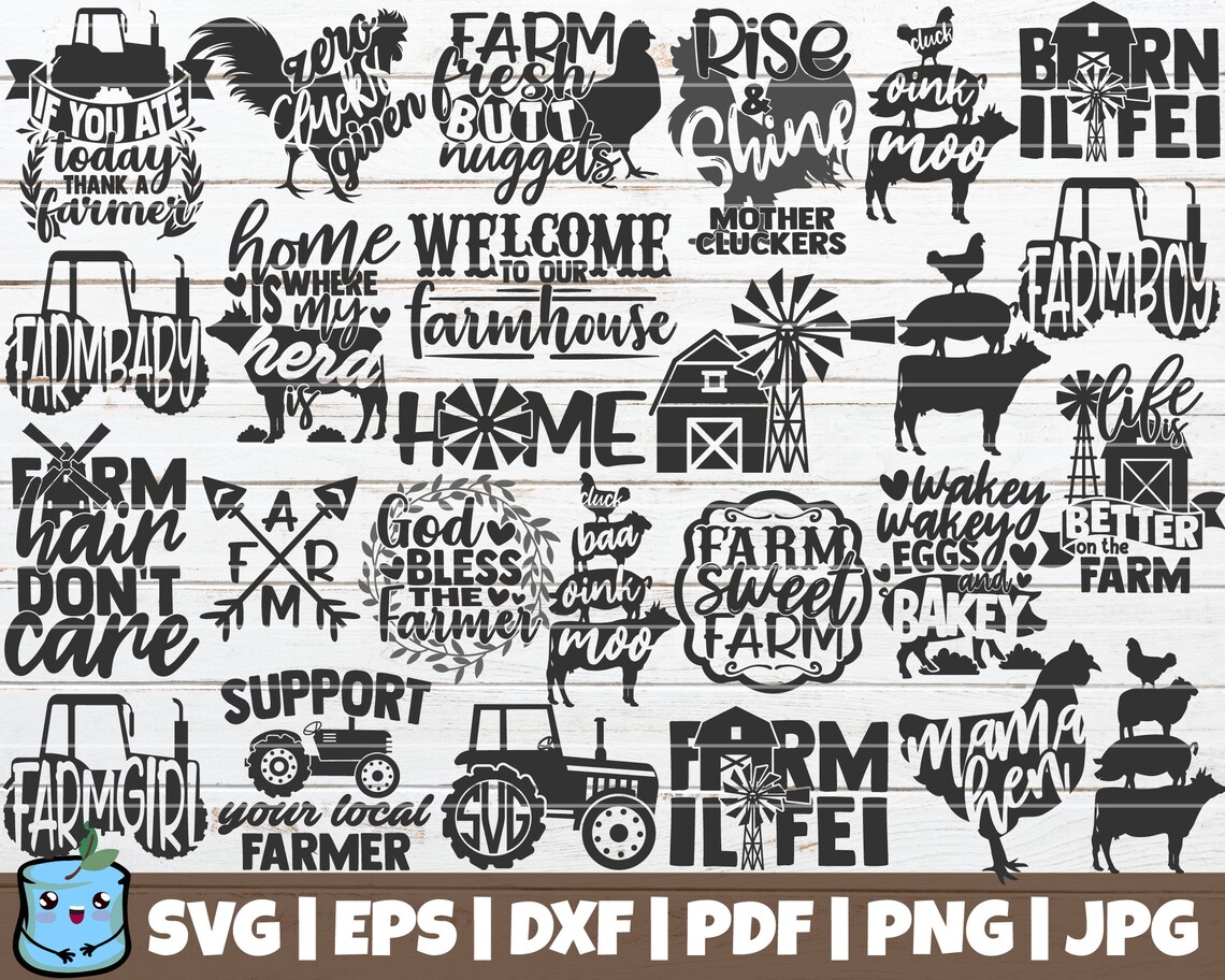 Farm Life SVG Bundle Farmhouse SVG Cut Files Commercial - Etsy Canada
