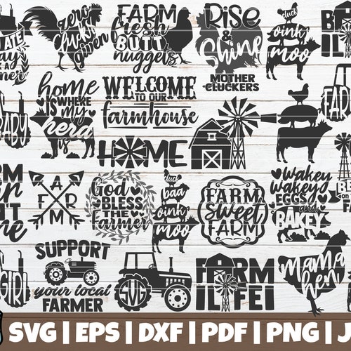 Farm SVG Cut File Commercial Use Instant Download - Etsy
