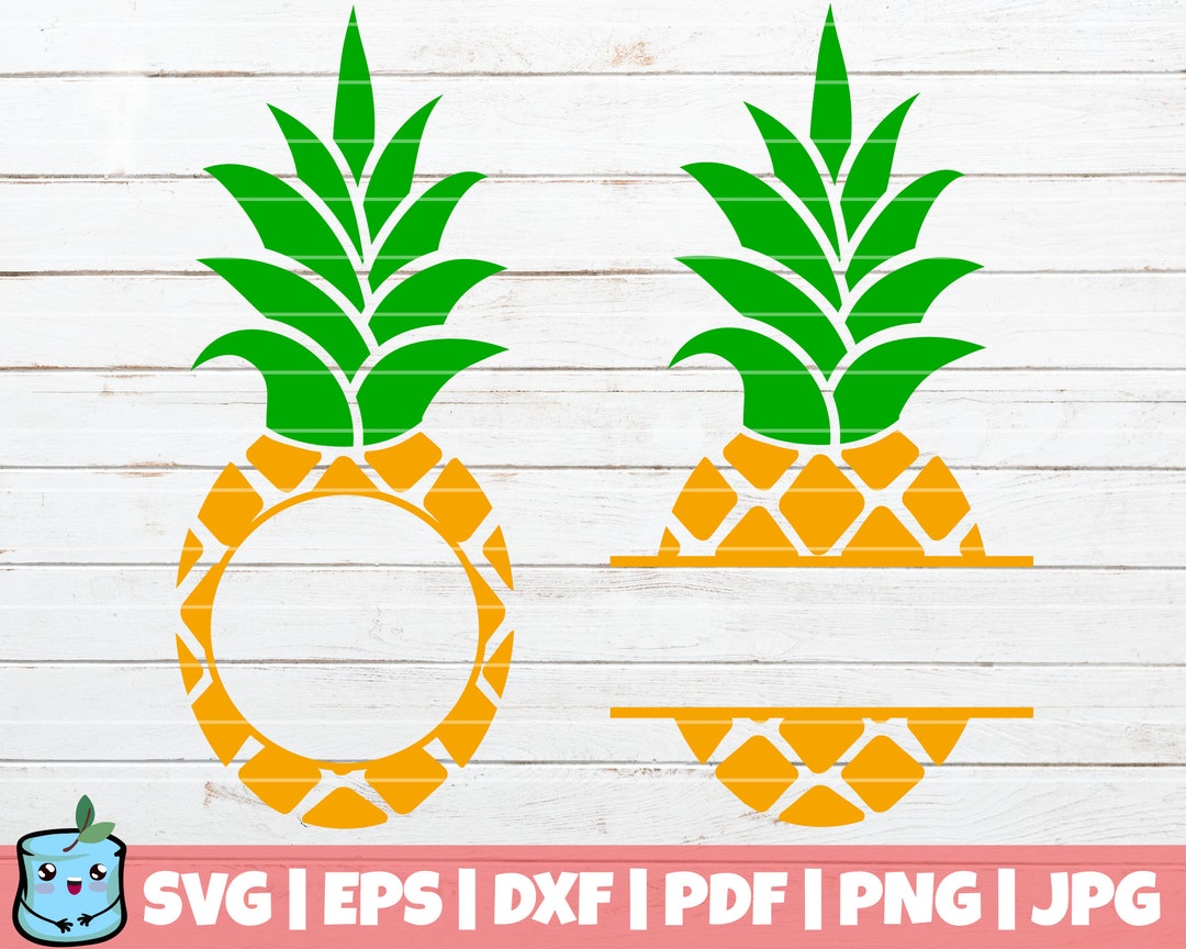 Pineapple Monograms SVG Cut Files Commercial Use Instant Download Printable Vector Clip Art ...