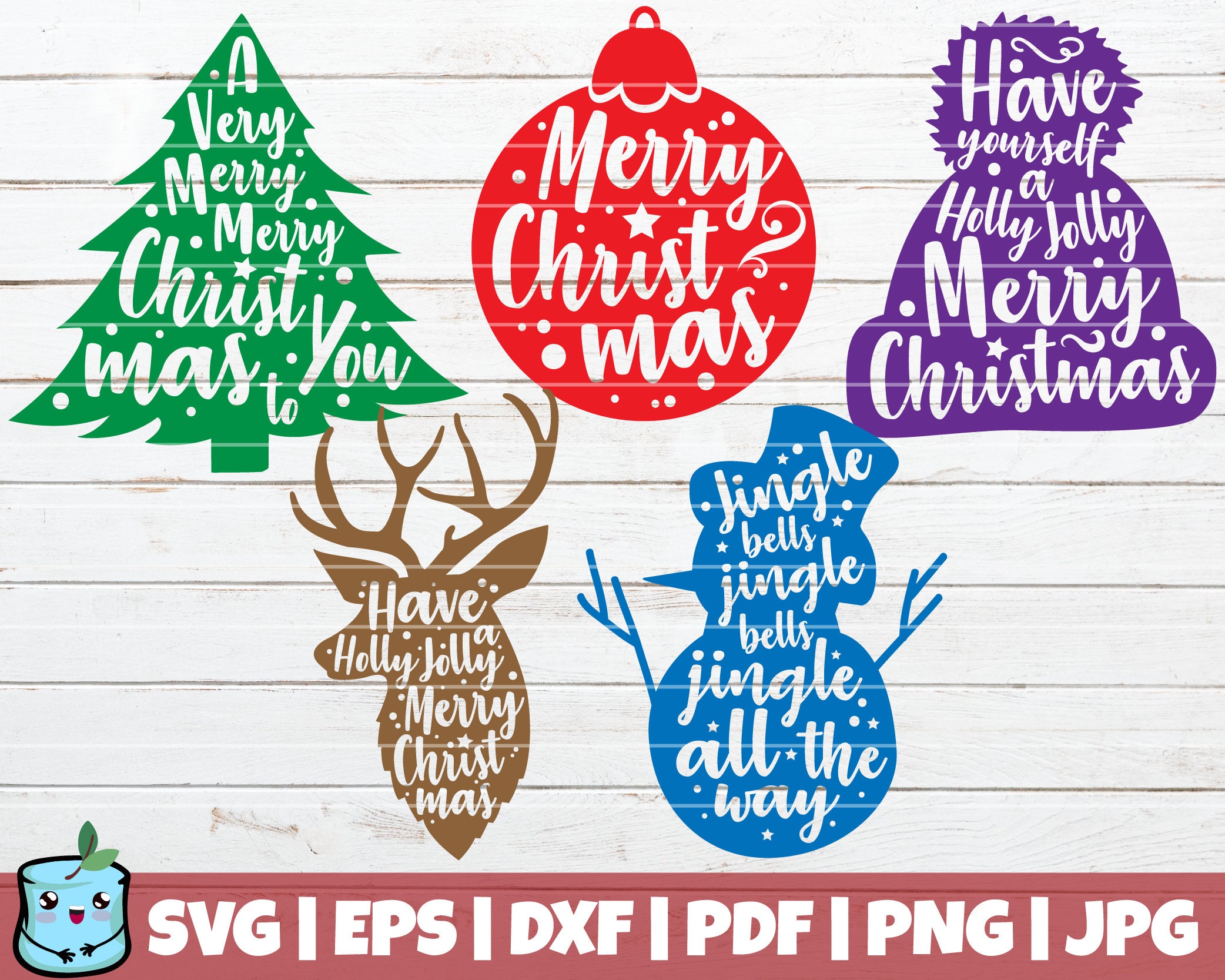 Christmas SVG Bundle SVG Cut Files Instant Download - Etsy