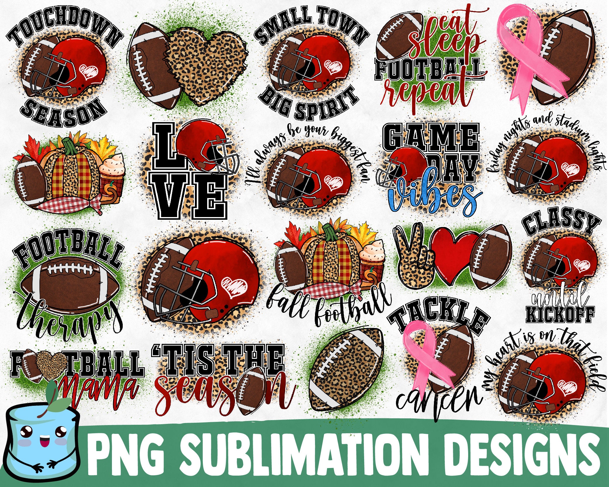 Football Sublimation Bundle | Football PNG Print | Sublimation PNG ...