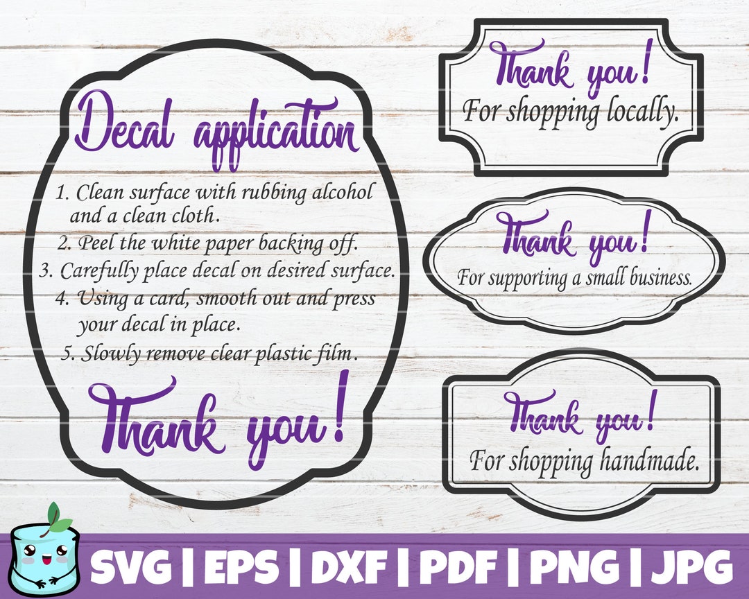 Decal Application SVG Cut File Commercial Use Instant Download Svg Care ...